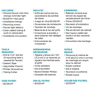 EcoPure ECOP20 Dual Stage Undersink Water Filtration System, 1 Count (Pack of 1), White