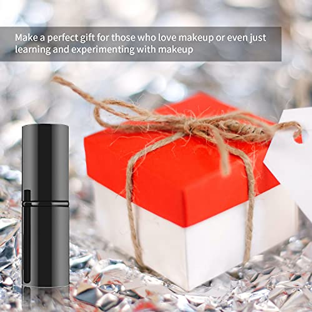 Falliny Retractable Foundation Makeup Brushes, Travel Flat Top Kabuki Powder Brush Portable Liquid Foundation Brush with Cover Perfect for Blending Liquid, Cream or Flawless Powder Cosmetics