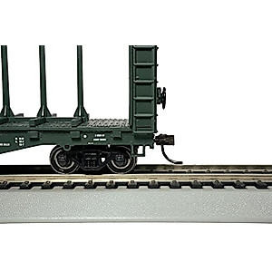 Bachmann Trains - 52' Center-Beam FLATCAR with BULKHEADS - BC Rail #52423 - HO Scale