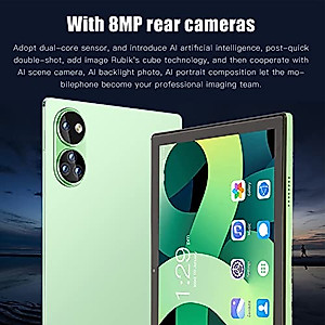 FOTABPYTI Tablet PC, 2.4G 5G WiFi 4GB RAM 128GB ROM Dual Camera 100-240V Tablet IPS HD Display 2 Card Slot for Entertainment (US Plug)