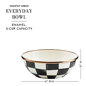 MACKENZIE-CHILDS Courtly Check Enamel Everyday Bowl, Serving Bowls for Entertaining