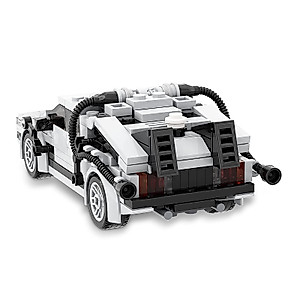 Tenhorses Delorean Time Machine Building Set, Back to Future Building Brick Toys, Classic Movie Model Car in Minifig Scale, Time-Traveling Building Model Toys Gift for Fans and Kids(208 Pieces)