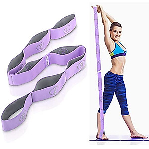 DEHUB Stretch Strap, Elastic Yoga Stretching Strap, Multi-Loop for Physical Therapy, Pilates, Yoga, Dance & Gymnastics Exercise and Flexible Pilates Stretch Band