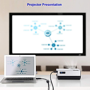 Bonzon BR DisplayPort to HDMI Adapter, Portable, Transmits HD Audio and Video, Supports 1920x1200 / 1080P, Gold-Plated Connectors