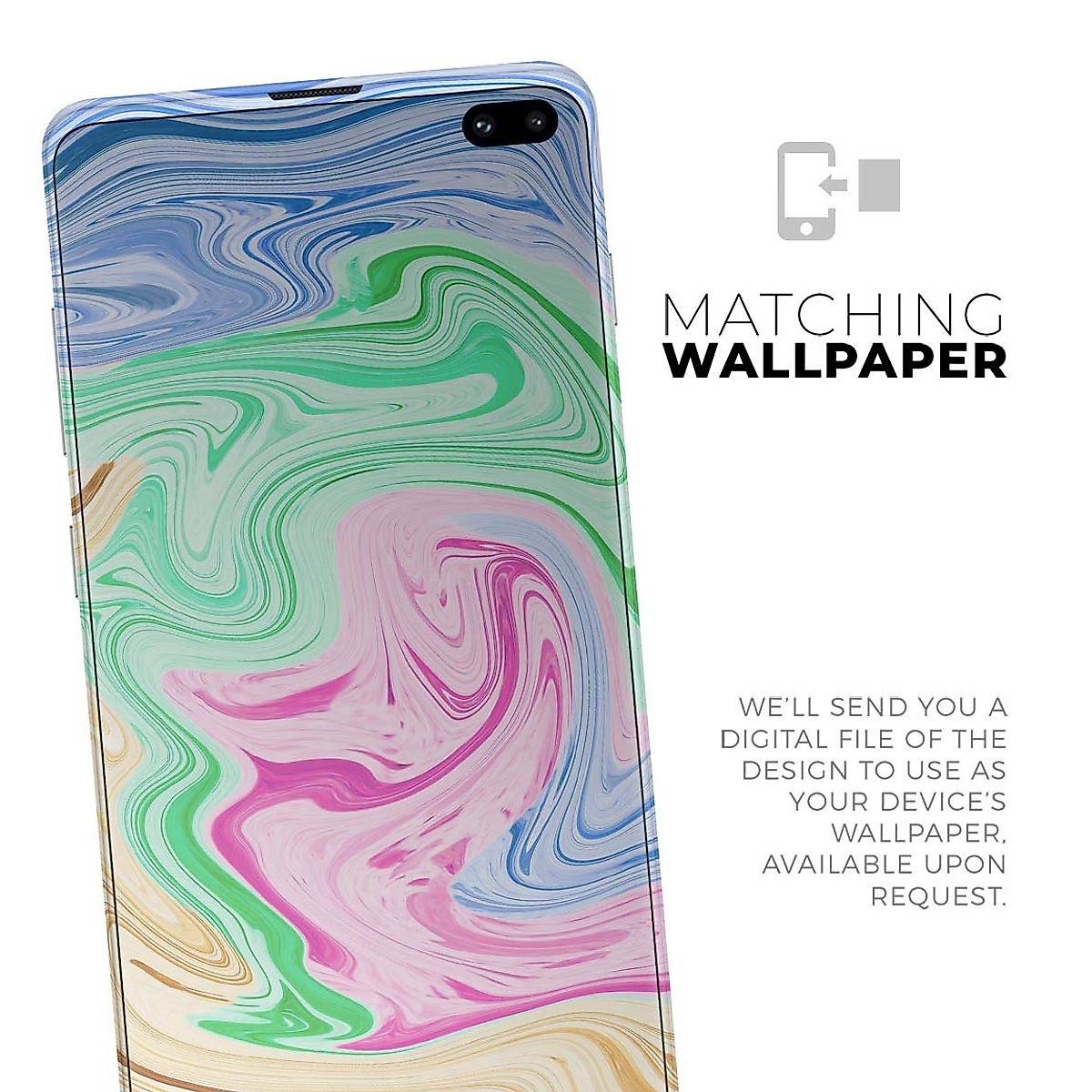 DesignSkinz Mixed ColorOil Protective Vinyl Decal Wrap Skin Cover Compatible with The Samsung Galaxy S20 (Screen Trim & Back Glass Skin)