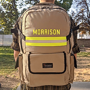 Fully Involved Stitching Firefighter Personalized Backpack