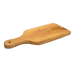 Divine Deli Rustic Olive Wood Garlic Chopping Cutting Serving Board