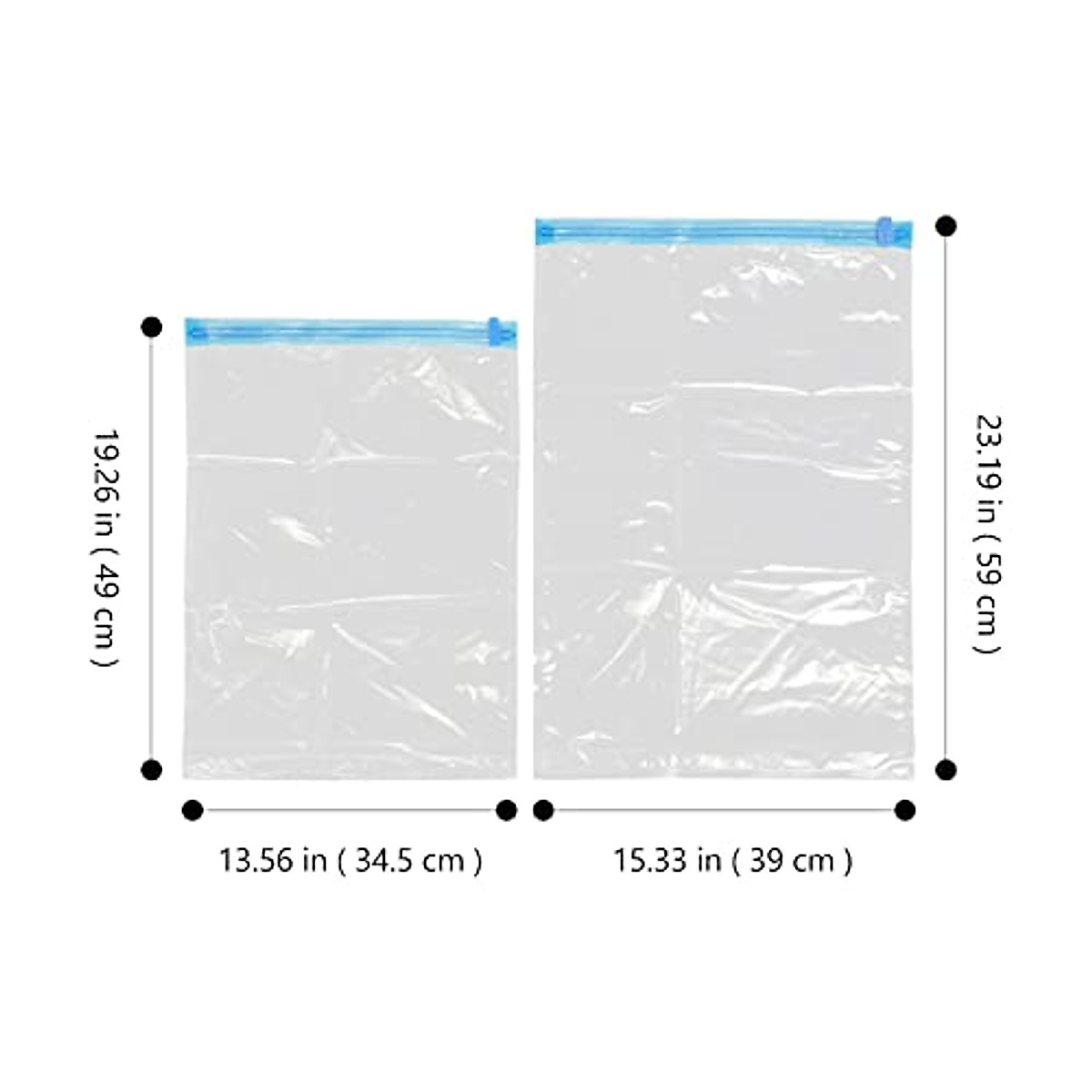 Veemoon Compression Bags 10pcs Travel Space Saver Bags Vacuum Storage Bags Roll-up Sealer Bags No Vacuum Pump Needed for Clothes Bedding Luggage Packing