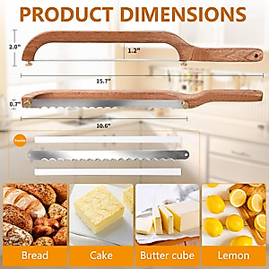 YAPULLYA Sourdough Knife Slicer for Even Slicing, Fiddle Bow Bread Knife for Sourdough, Bread Saw for Homemade Bread, Sourdough Bread Cutter