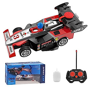 AISYAH Remote Control Car - Spray Car with Lights Control Car, Red Drift Racing Sport Control Cars Toy, Remote Control Car for Boys 8-12, 6 Year Old Boy Gifts