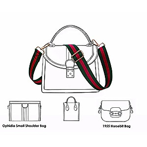 OULARIO Purse Strap Replacement Crossbody Wide Strap Compatible with GC Bags (Color 24 - Green red Green Stripe)