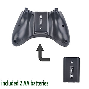 Tectra Replacement Battery for Xbox 360, 4pcs AA Ni-MH Rechargeable Battery Pack + 2pcs Battery Back Covers Holders for Xbox 360 Wireless Controller