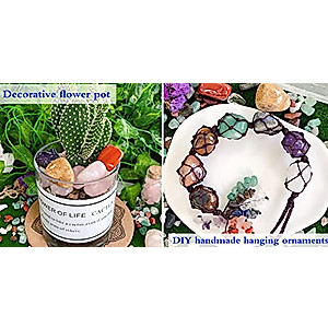 Fluorite Aquarium Gravel Rocks Natural Tumbled Healing Crystal Chips and 7 Chakra Tumbled Polished Natural Healing Crystals Stones Bulk Stones Crystal