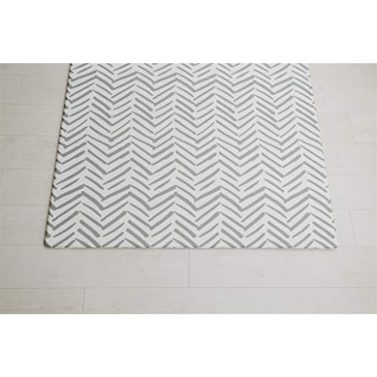 Baby Play Mat | One-Piece Reversible Foam Floor Mat | Large | Eco-Friendly | Extra Soft | Non-Toxic | Baby | Toddlers | Kids (Grey Dash + Diamond, Large)