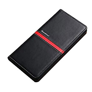 YZKJSZ Wallet Case for Oppo Reno 6 Pro+ 5G, Flip PU Elegant Retro Leather Case with Credit Card Slots and Stand Protective Cover for Oppo Reno 6 Pro+ 5G (6.55") - Black