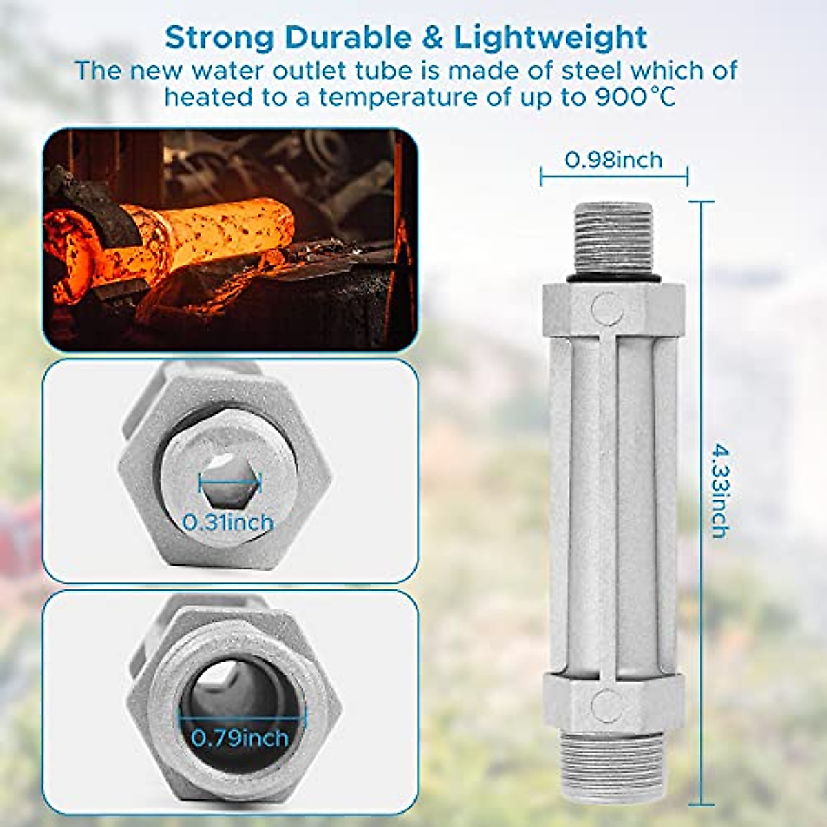 Pressure Washer Parts, Craftsman Power Washer Parts, Outlet Tube Replacement 190589GS 190634GS 201497GS Compatible With Briggs & Stratton & Troy-Bilt Pressure Washer Pump