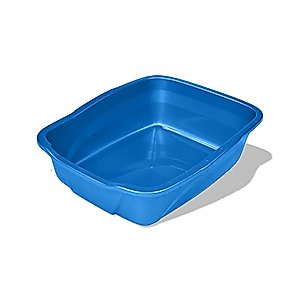 Van Ness Pets Medium Open Cat Litter Box, Space-Saving Pan Size, Blue, CP2 Blue Large