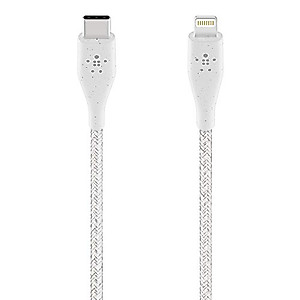 Belkin USB-C to Lightning Cable + Strap (Made with DuraTek) Ultra-Strong iPhone Fast Charging Cable, iPhone USB-C Cable, 4ft/1.2m