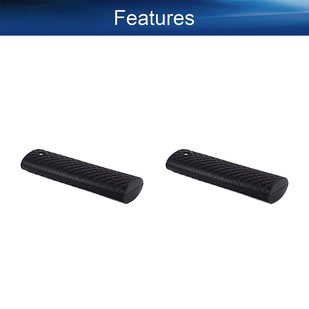 Bettomshin 3Pcs Silicone Hot Handle Holder, 155mm/6.1inch Non-Slip Silicone Pot Holder Sleeve, Heat Resistant Potholder Cookware Handle Cast Iron Skillet Handle Cover Black