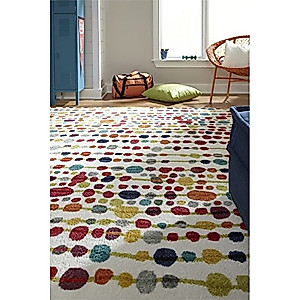 Mohawk Home Strata Delerus Ivory/White Geometric Abstract ( 5' X 8' ) Area Rug