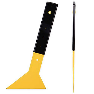 Ehdis 12.6x5 Inch Long Handle Scraper Plastic Water Car Squeegee with Black Rubber Grip Handle for All Types of Window Tint Film, Decals, Wrapping,Cleaning