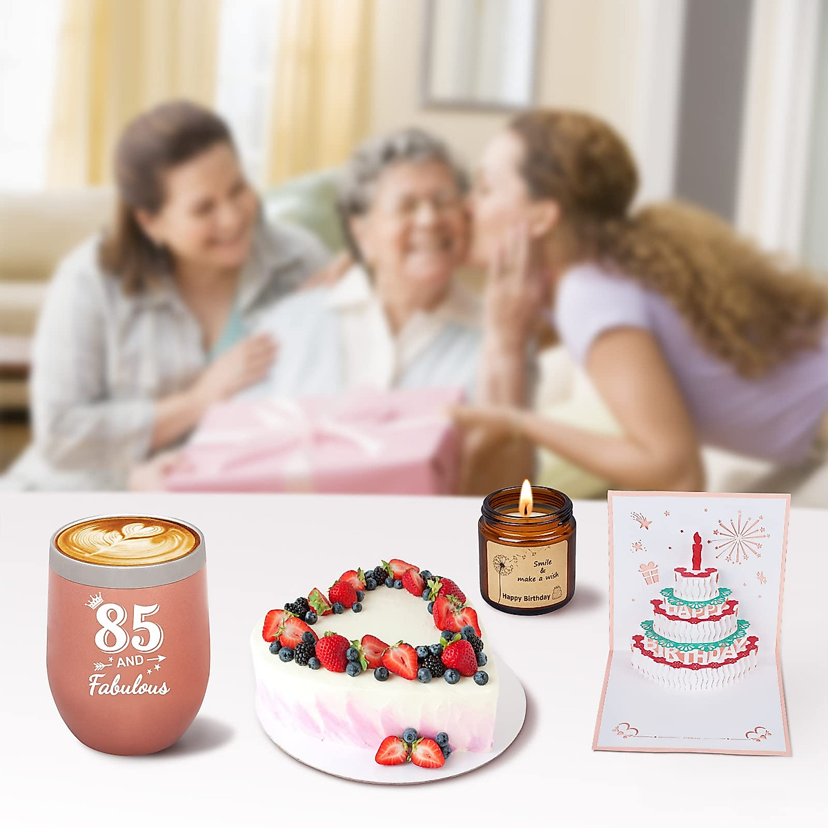 85th Birthday Gifts For Women, Insulated Tumbler Birthday Gifts Basket For 85 Year Old Woman, Unique Birthday Gift Box Ideas For Her Mom Grandma Sister Wife Best Friend Turning 85