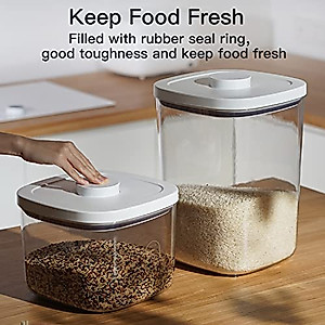 LivLab 10 Lbs Storage Container Bin Rice Dispenser with Measuring Cup Food Cereal Container Bins Household for Kitchen Pantry Organization