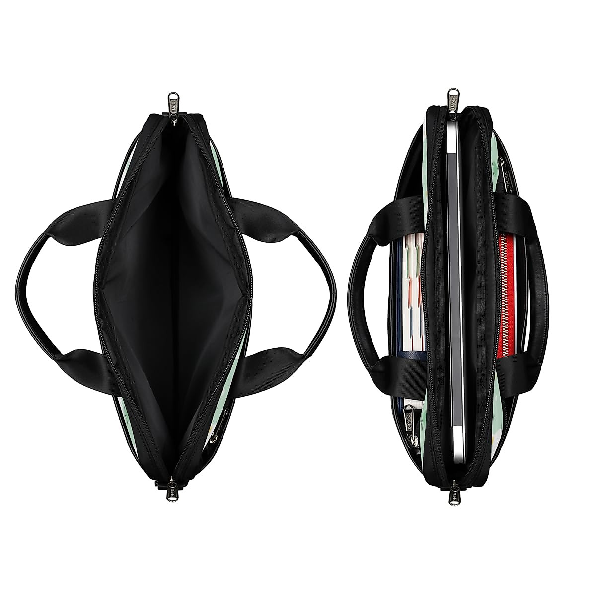 Bow Flower Cat Laptop Computer Bag Waterproof Shoulder Messenger Bag 13-15 inch Durable Laptop Tote Bag with Shoulder Strap Handle Lightweight Crossbody Briefcase