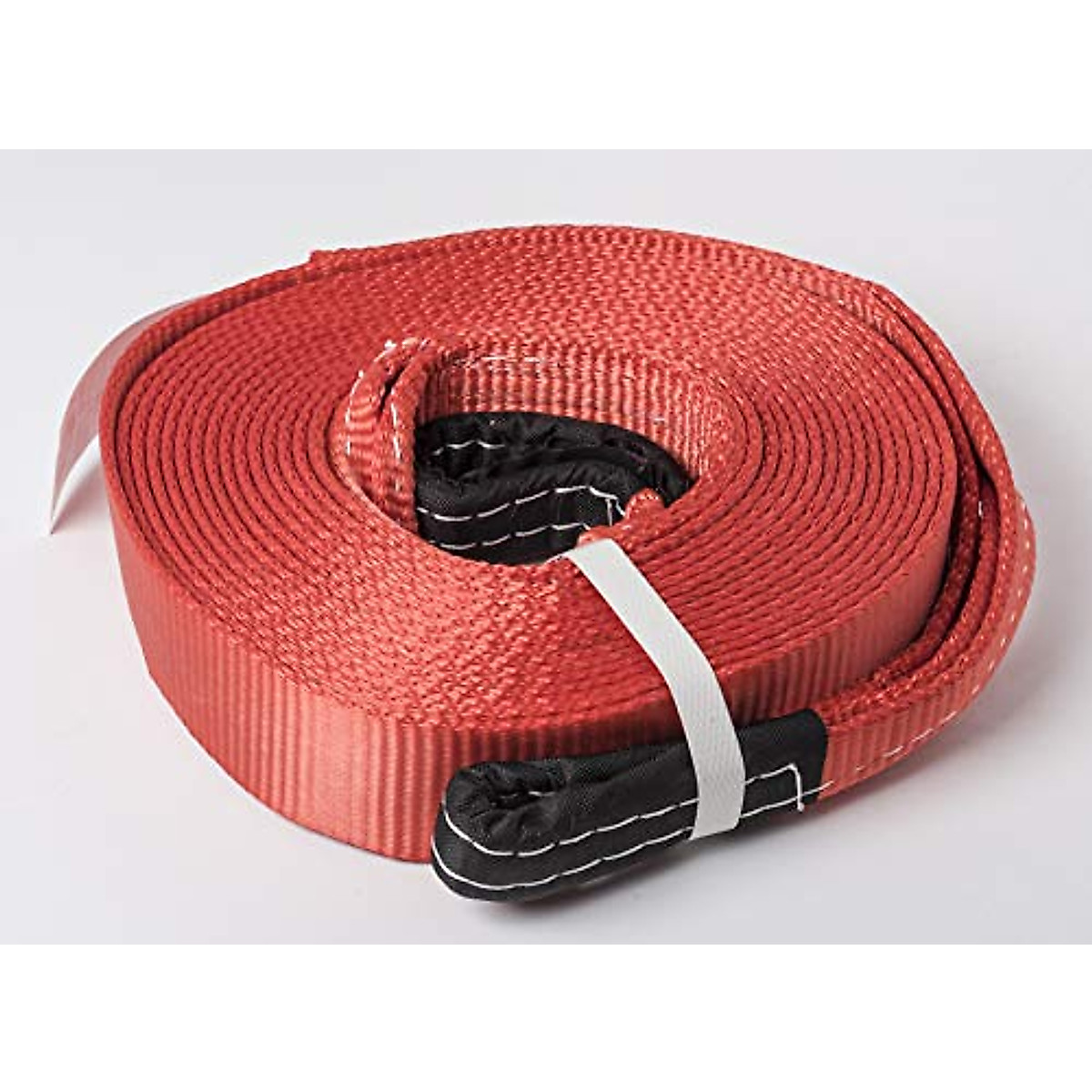HiGear 9 Ton 2 Inch X 30 Ft. Polyester Tow Strap Rope 2 Loops 20,000lb Towing Recovery by Alfa Wheels (2in 30ft 2x30, Red)