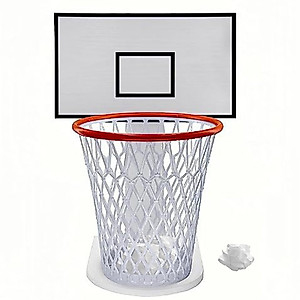 Weduspaty Trash Can Holder Basketball Trash Can Holder Fun Throwing PVC Stable Basketball Trash Can Hoop 12in Basketball Room Decor for Home Office, Excluding Trash Can
