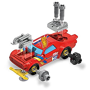 Hot Wheels Ready-to-Race Car Builder Set, Night Shifter Vehicle, 29 Pieces Toy Car Construction Set, Mechanic Role-Play, Kids Toys for Ages 3 Up by Just Play