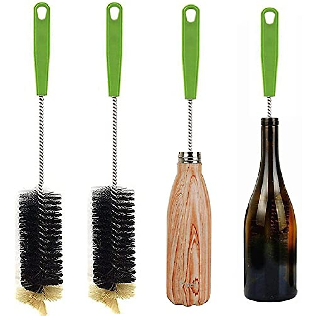 Bottle Brush, Long Handle Brushes Bendable Pipe Cleaners for Washing Beer Bottle, Water Wine Decanter, Cup, Pipes, Sinks, Household Kitchen Cleaning Brush