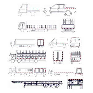 MFC PRO 6" Rectangular Stick-on/Screw Mount Reflectors (Kit 3/Yellow+Red)