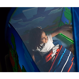 Minecraft Indoor Bed Tent Fort | Pop-Up Canopy Tents & Shelters, Fort Playhouse for Kids, Indoor Activities, Reading Nook Playroom