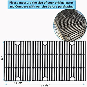 17 inch Cooking Grates for Nexgrill 6 Burner 720-0896B 720-0896E 720-0898 720-0896X Gas Grill, Cast Iron Grill Grids for Home depot 720-0896 720-0896BK 720-0896C 720-0896CP 720-0898A Replacement Part