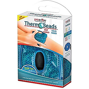 ProActive Dual Zone Reusable Hot or Cold Gel Bead Therapy Ice Pack for Knee Pain Relief with Adjustable Belt | Microwavable - Ideal for Injuries, Aches, Inflamation, Muscle Pain and Stiffness