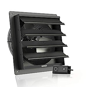 AC Infinity AIRLIFT S14, Shutter Exhaust Fan 14” with 10-Speed Controller, EC Motor - Wall Mount Ventilation and Cooling for Sheds, Attics, Workshops, and Greenhouses