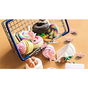 selizo Mini Plastic Babies, 100pcs Tiny Plastic Babies Small Baby King Cake Babies for Ice Cubes Baby Shower Game (1 Inch)