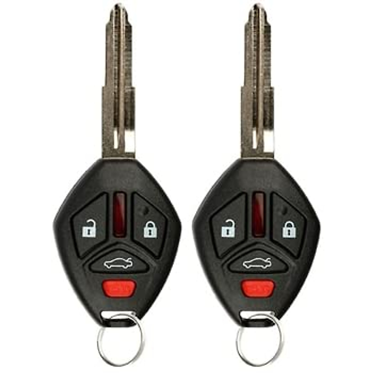 2 New Key Keyless Entry Remote Fob for 2007-2012 Mitsubishi Galant Eclipse (OUCG8D620MA) Notch