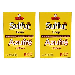 Grisi Bio Sulfur Soap with Lanolin, 4.4 oz (Pack of 2)