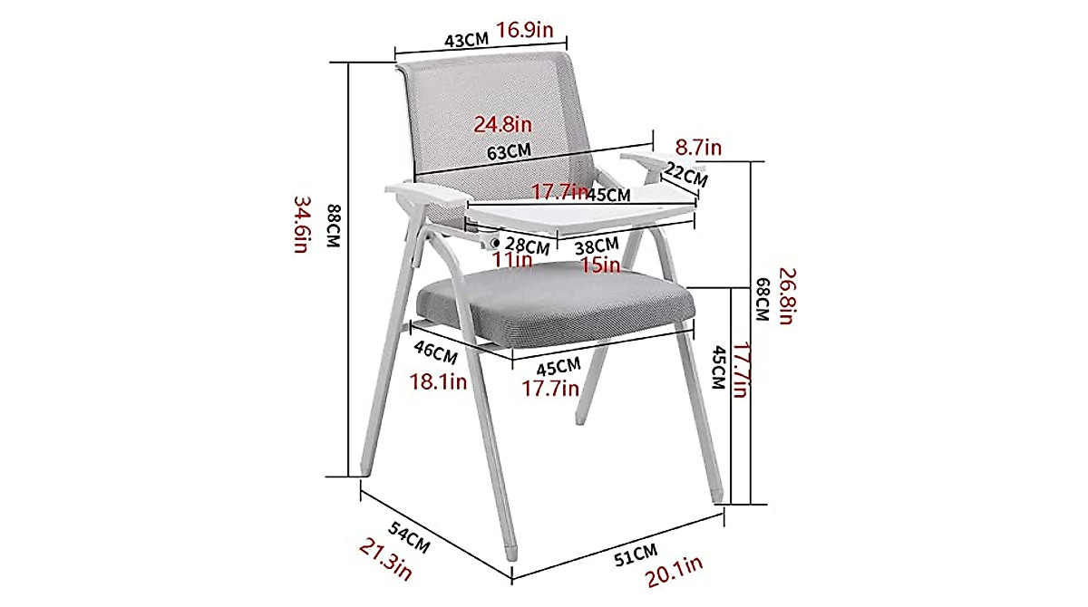 WHLONG Folding Chair with Table - All-in-One Convenience