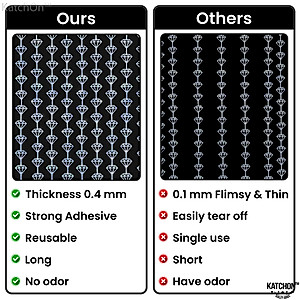 KatchOn, Holographic Silver Foil Diamond Curtains - 3.4x6.5 Feet, Pack of 2 | Diamond Backdrop Curtain | Silver Diamond Garland, Denim and Diamonds Party Decorations | Bachelorette Party Decorations