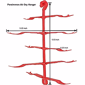 GWU ESSENTIAL Persimmon air Dry Hanger Hooks - 1 Pack - 5 Hangers -Can Hold 50 Fruits - Made in Japan