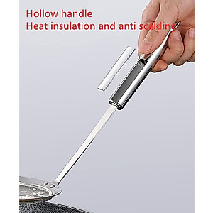 Skimmer Spoon, Stainless Steel Spider Strainer Skimmer Spoon Grease Fine Mesh Strainer Skimmer Spoons for Cooking Frying Skimming Grease, Foam and Gravy