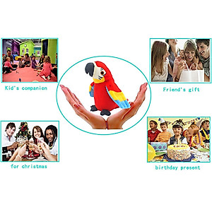 Vincilee Talking Parrot No Matter What You Say Will Repeat What You Say Funny Learning Good Helper Bring You Happiness Parrot Toys Speaking Parrot Multifunctional Electric Plush