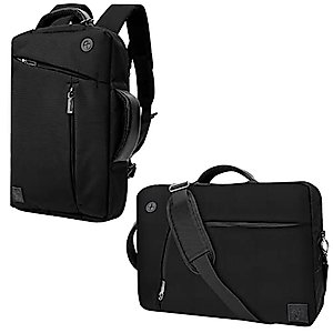 Black 3-in-1 Convertible Laptop Bag for Microsoft Surface Pro 9 8 13", 7+ 7 12.3", Go 3 10.5" Laptop Go 2 12.4"