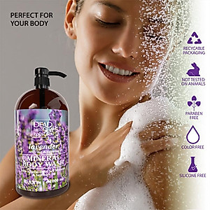 Dead Sea Collection Lavender Body Wash for Women and Men - with Pure Dead Sea Minerals and Lavender Oil - Gentle Cleanses and Moisturizes Skin - Pack of 2 (67.6 fl. oz)