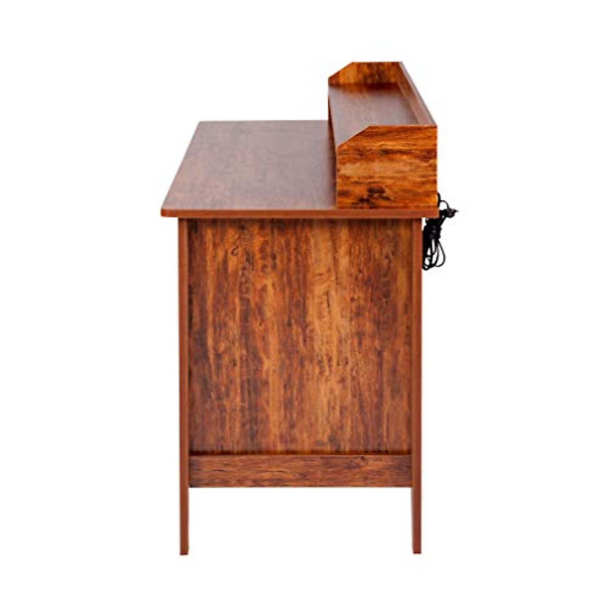 OneSpace Eleanor Executive Desk Wood Grain, Golden Cherry