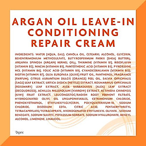 Cantu Leave-In Conditioning Repair Cream with Argan Oil, 16 oz (Pack of 2) (Packaging May Vary)