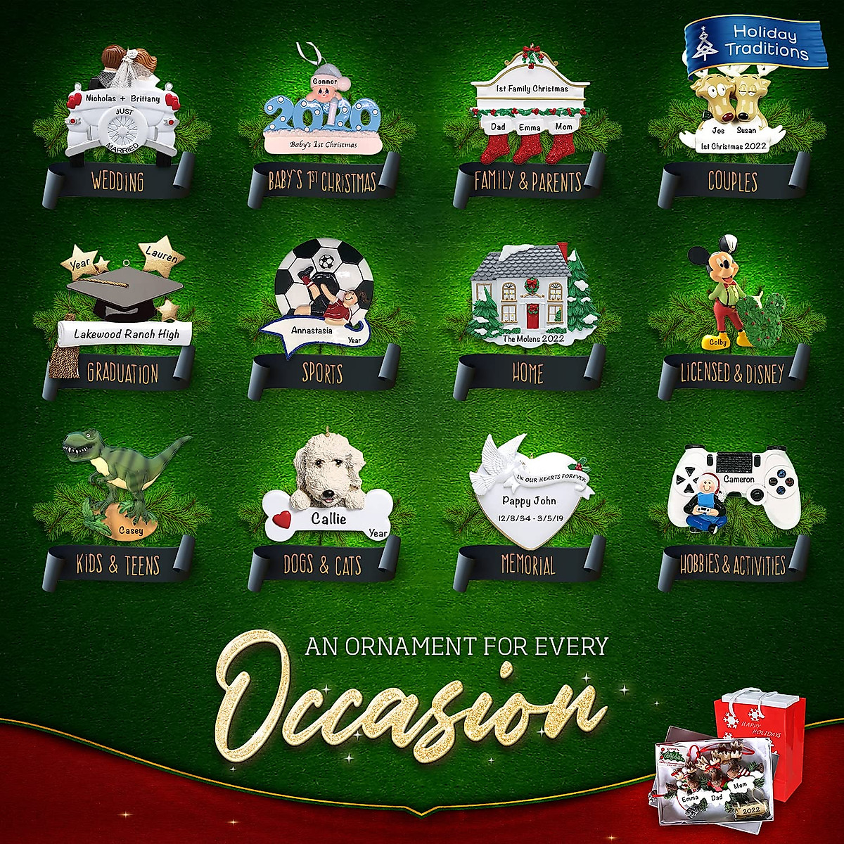 Personalized New Driver Christmas Ornaments 2023 - Fast & Free 24h Customization – Driver's License and Car Key for Boy Blonde Christmas Decorations with Name - Comes Gift-Wrapped